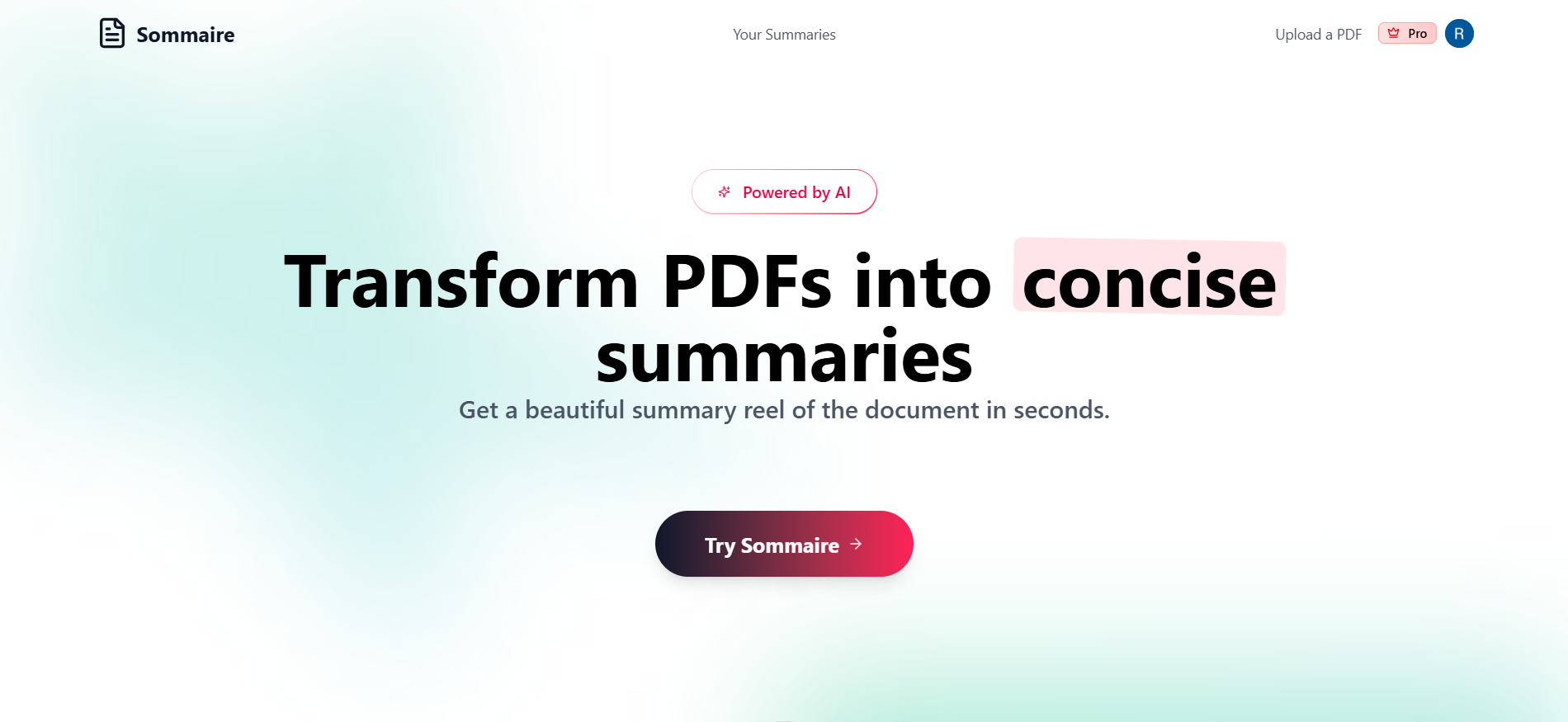 Sommaire - AI Powered PDF Summarization